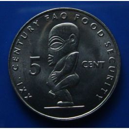 Cook Islands 5 Cents 2000 km# 369 - Statue of Tangaroa